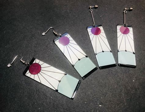 Pair Of Anime Earrings Demon Ear Rings Manga E Girl Slayer Jewellery