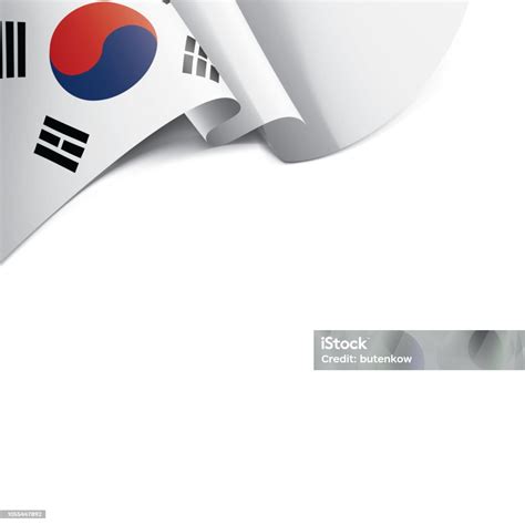 대한민국 국기 흰색 배경 벡터 일러스트 레이 션 기에 대한 스톡 벡터 아트 및 기타 이미지 기 한국 고대의 Istock