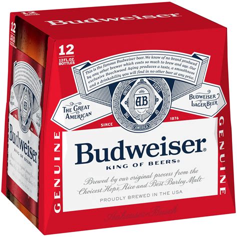 Budweiser Beer 12 Pack 12 Oz Bottle Vine Republic