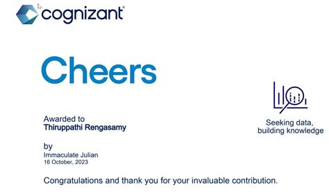 thiruppathi rengasamy on linkedin cognizant awards dataanalytics