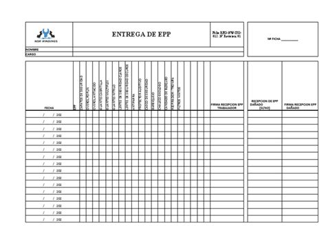 Formato Entrega Epp Pdf