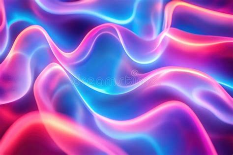 Colorful Light Waves Create A Mesmerizing Abstract Display In Vibrant Hues Stock Illustration