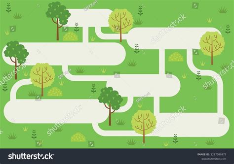 Park Map Background Blank Board Game Stock Vector Royalty Free 2227080373 Shutterstock
