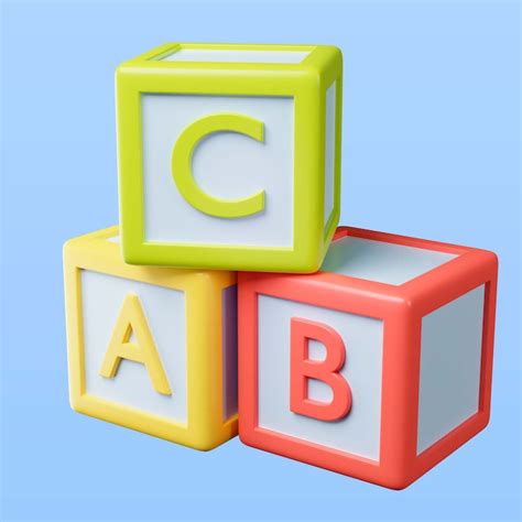 Cartoon Alphabet Blocks