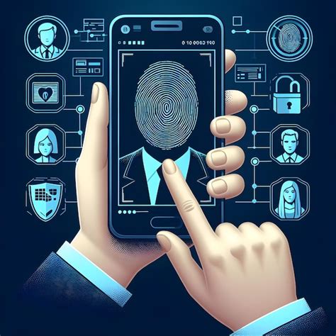 Premium Photo Biometric Authentication For Mobile Security Solid Background3