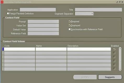 Oracle Applications Hand Book How To Add A Descriptive Flexfield Dff