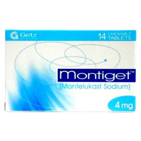 Montiget 4mg Tablet Montelukast 4mg 14 Chewable Tablets