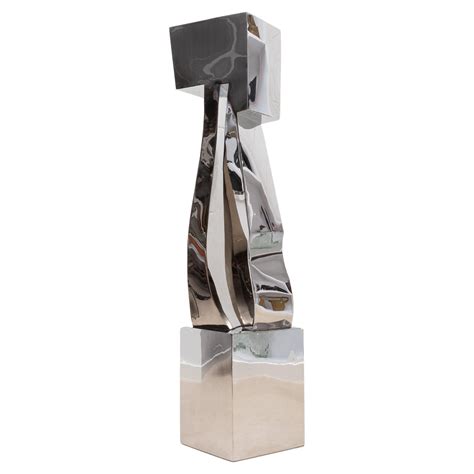 Modern Abstract Sculpture Xxl In Stainless Steel By Patrick Coard Paris
