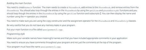building the phonebook and phoneentry classes you are