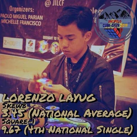 Meet Lorenzo Layug One Of Philippine Cubers Association Facebook