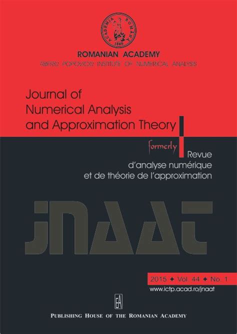 Journal Of Numerical Analysis And Approximation Theory