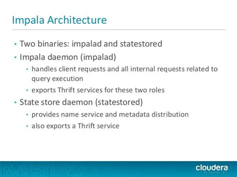 Cloudera Impala A Modern Sql Engine For Hadoop