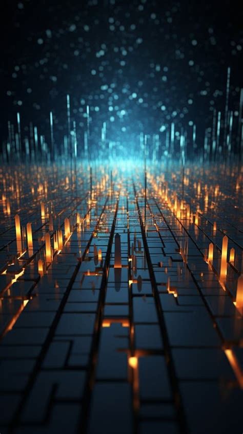 Abstract Big Data Concept Merges With High Speed Internet In Stunning 3d Portrayal Stock