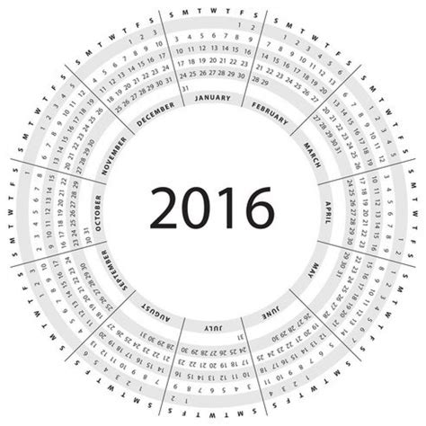 Circular Calendar Template