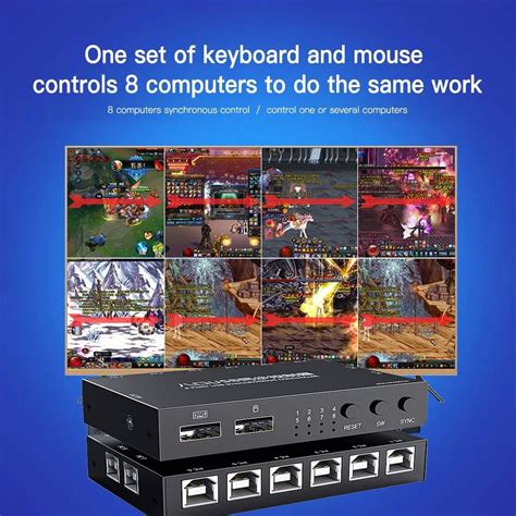 SATMW Puertos USB Synchronizer DNF Teclado Mouse USB Pantalla Compartida Controlador De