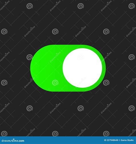 isolated switch toggle button set slider in on minimalistic icon for