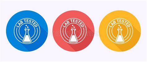 Lab Tested Icon Laboratory Testing Product Quality Certificate Symbol