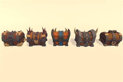 Stylized 3d Fantasy Low Poly Loot Equipment Inventory Prop Set Pack