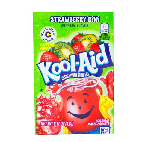 Kool Aid Strawberry Kiwi Drink Mix Packet Candy Funhouse Candy