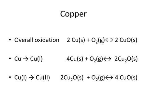 PPT Copper Functioning As An Oxygen Carrier In Chemical Looping Combustion PowerPoint