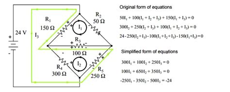 Mesh Current Method DC Network Analysis