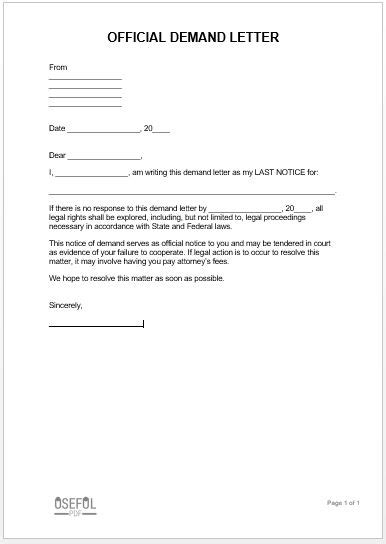 Refund Demand Letter Template Letter Templates Business Letter My Xxx