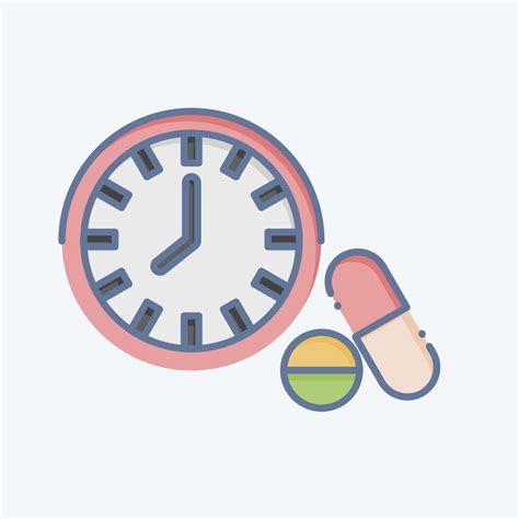 Icon Medication Timing Related To Hepatologist Symbol Doodle Style Simple Design Editable
