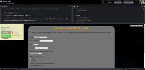Help On Survey Form Project Please Html Css The Freecodecamp Forum