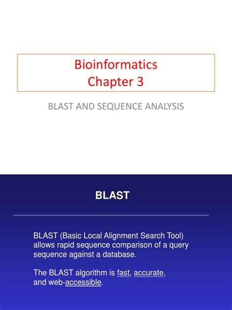 bioinformatics blast and sequence analysis pdf sequence alignment