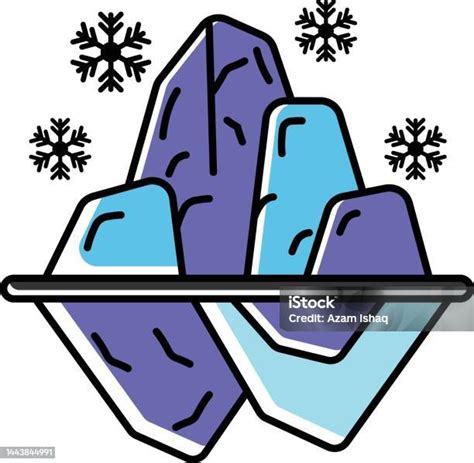 바다 벡터 색상 누락 아이콘 디자인 겨울 시즌 요소 기호 스노우 보드 장비 기호 익스트림 스포츠 스톡 일러스트 눈송이와 빙산