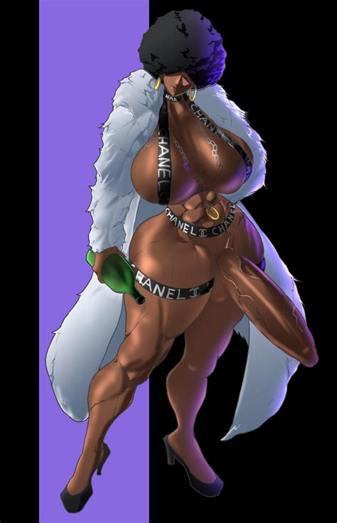 Rule 34 2d Afro Big Breasts Black Hair Breasts Dark Skinned Futanari