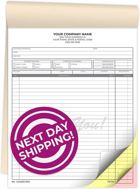 Custom 8 5 X 11 Carbonless Ncr Books In 3 Part Triplicate Invoices Receipts