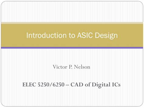 Pdf Introduction To Asic Design Dokumentips