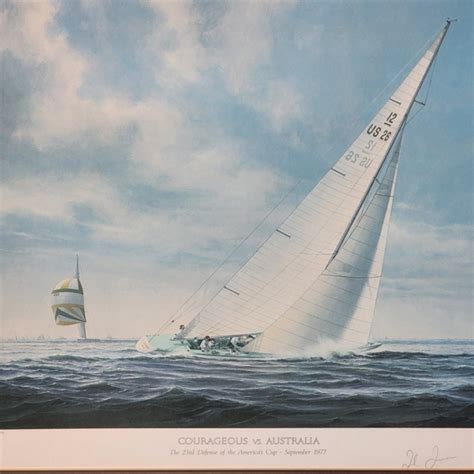 Art 23rd Americas Cup 1977 Courageous Vs Australia Ted Turner