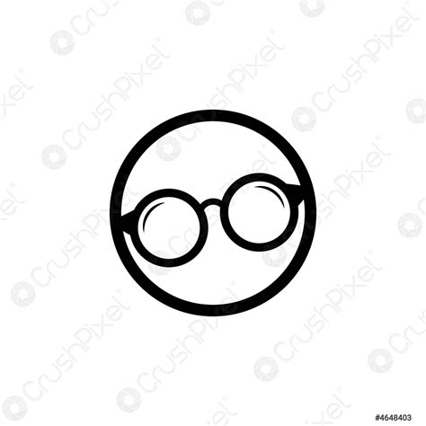 Glasses Logo Design Stock Vector 4648403 Crushpixel