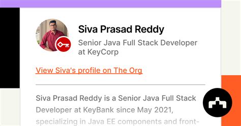 Siva Prasad Reddy Senior Java Full Stack Developer At Keycorp The Org