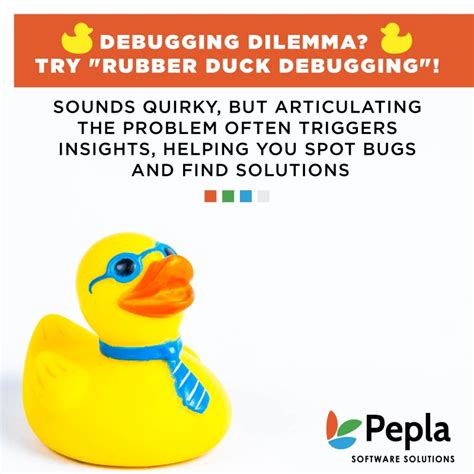 pepla on linkedin debugging dilemma try rubber duck debugging 🚀