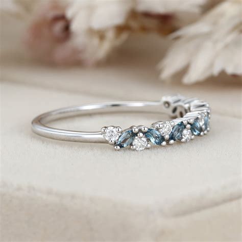 London Blue Topaz Wedding Band 60 Photos