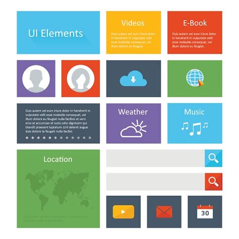 Premium Vector Flat Ui Elements Design