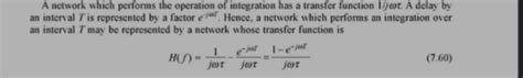 Transfer Function Of Definite Integrator Rdsp