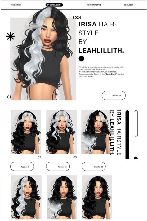 Sims 4 Curly Hair Cc Recolors By Leahlillith Sims 4 Cc Hair Maxis