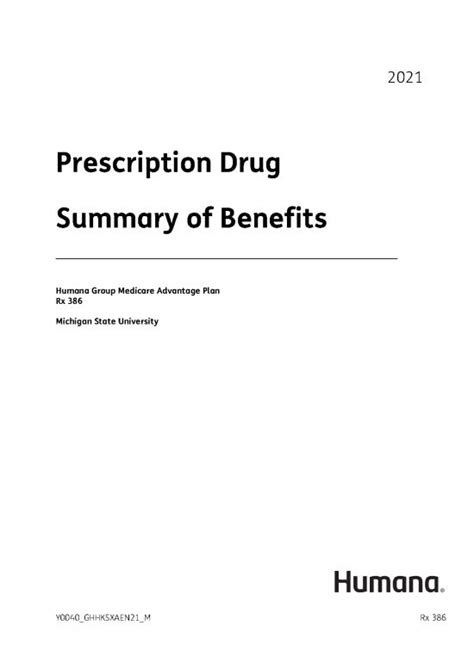 Humana 2026 Drug Formulary Pdf Printable