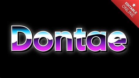Dontae Text Style Effects Generator