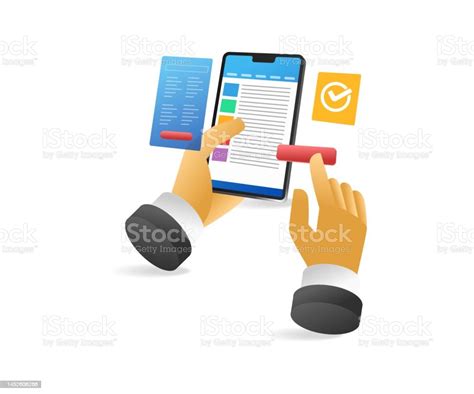 스마트폰 앱을 사용하여 등록하는 평면 아이소메트릭 3d 그림 디지털 생성 이미지에 대한 스톡 벡터 아트 및 기타 이미지 디지털 생성 이미지 여자 테크놀로지 Istock