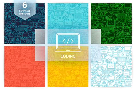 Coding Line Tile Pattern By Annaleni Thehungryjpeg