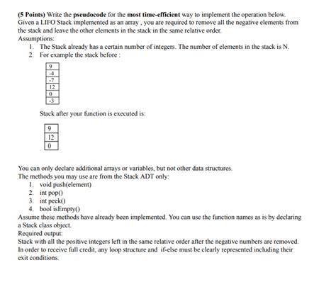 Solved 5 ﻿points ﻿write The Pseudocode For The Most