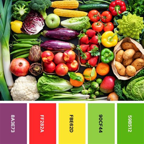 List Of Vegetables By Color Code