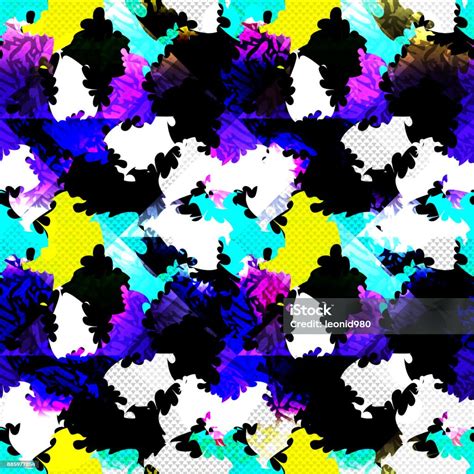 환각 추상 색상 완벽 한 기하학적 배경 벡터 일러스트 레이 션 갈색에 대한 스톡 벡터 아트 및 기타 이미지 갈색 강렬하고 밝은 색상 그림 그리기 Istock