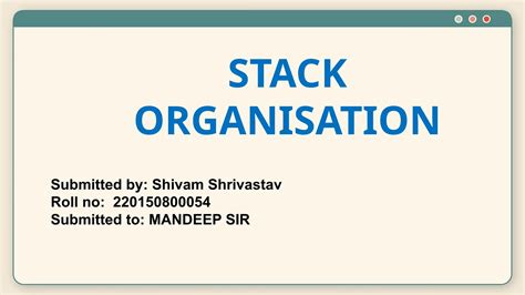 Stackpptx Stack Overflow In Computer Organisations Ppt