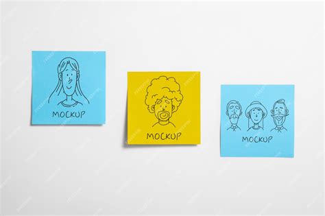 Premium Psd Adhesive Notes Mockup Design